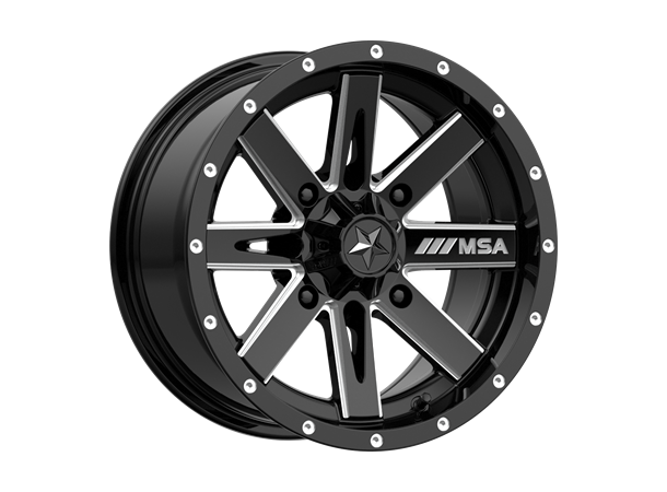 MSA M41 Boxer - Japanske, 4/110 ATV/UTV Felg - Maskinert/Sort, 14/15 ...