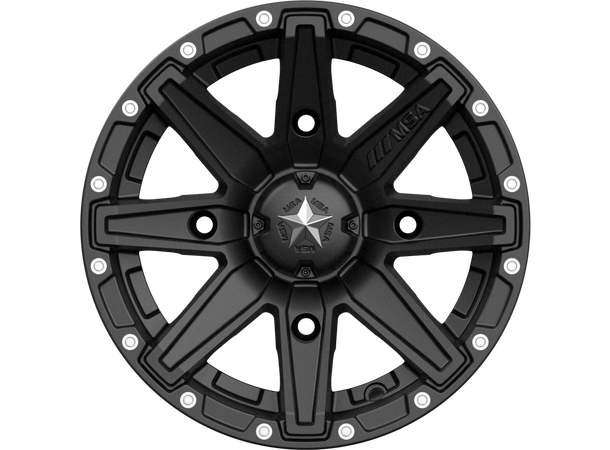 MSA M33 Clutch - Japanske, 4/110 ATV/UTV Felg-Sort/Maskinert, 12/14/15 ...